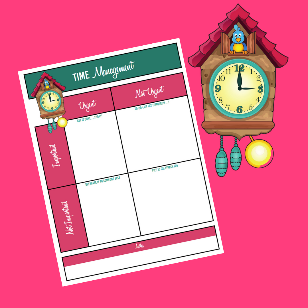 Time Management Printable Elaine Zelker Photography