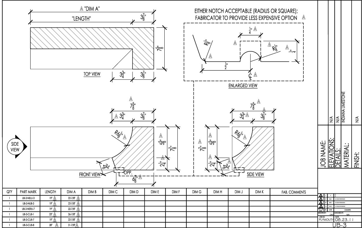 Shop & Fabrication Drawings - Catherine Renae Thomas Design Co.