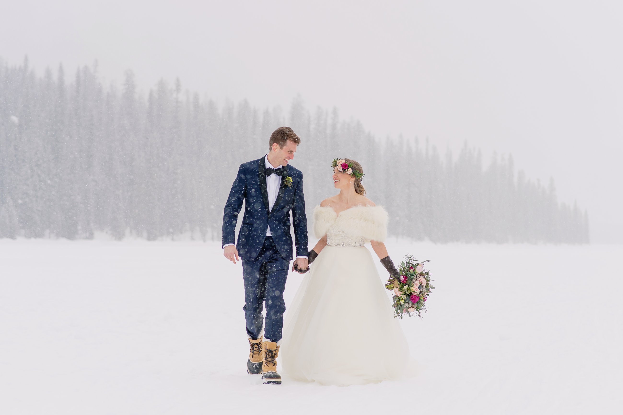 Winter Weddings in the Canadian Rocky Mountains - Flowers By Janie