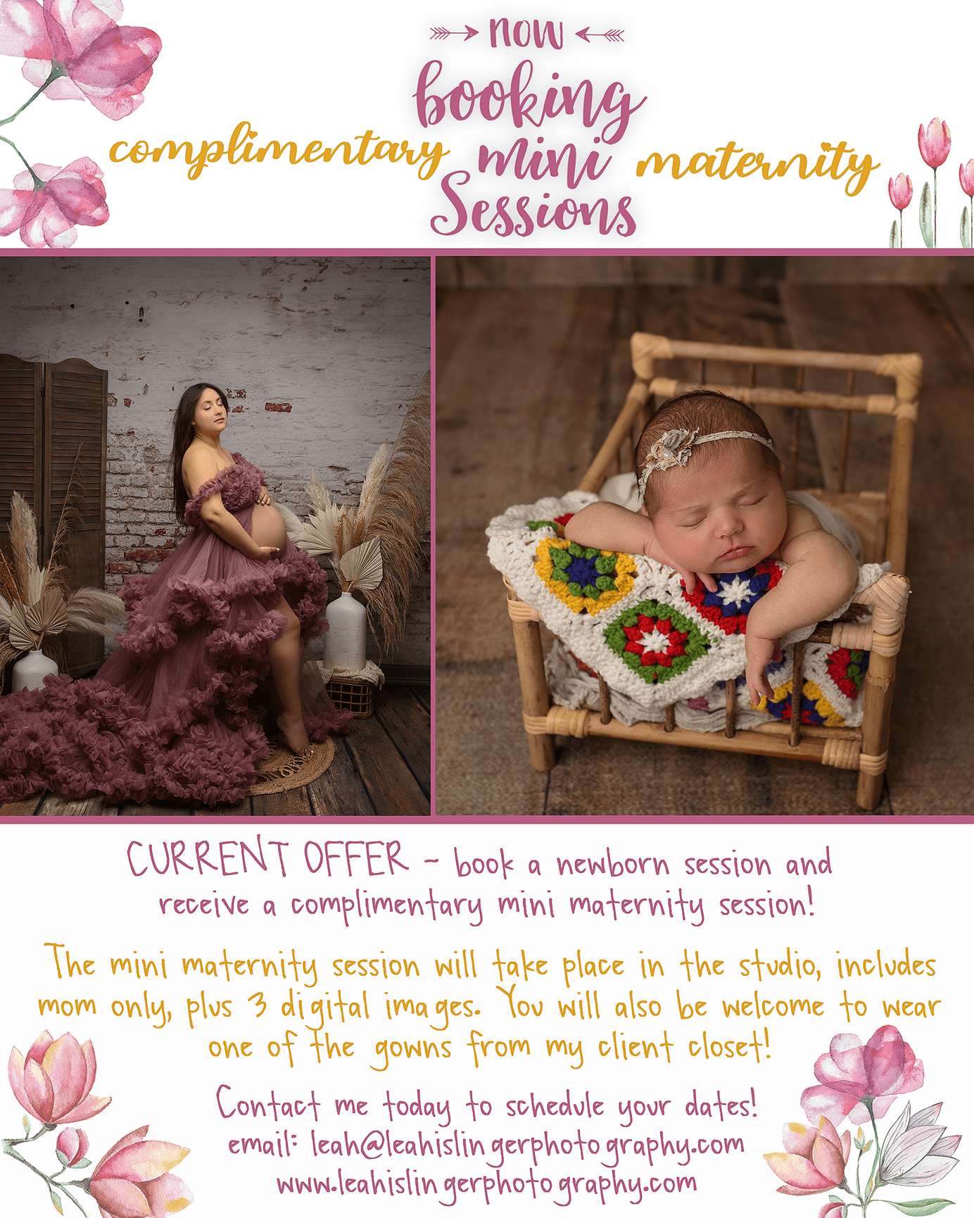 Get A Free Mini Maternity Session When You Book A Newborn Session