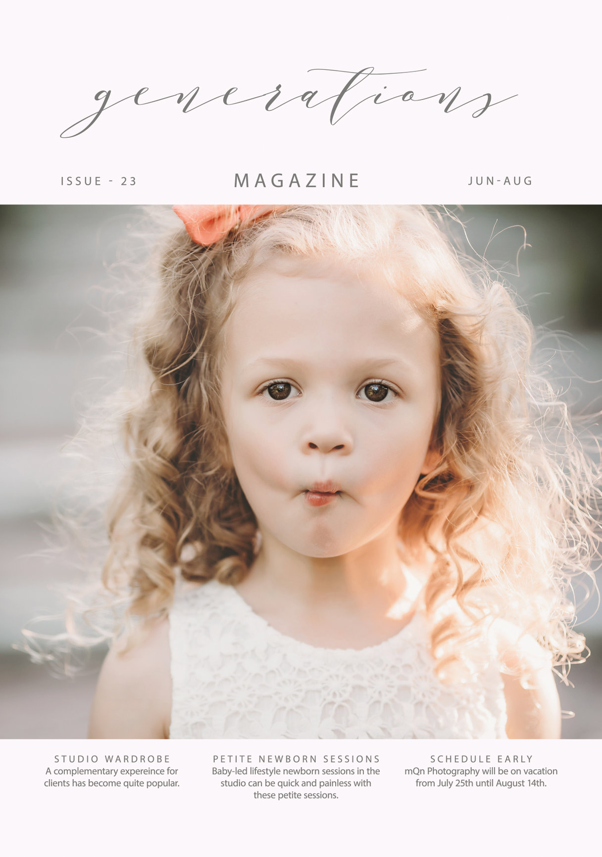 Summer Generations . Minneapolis Photographer Client Magazine