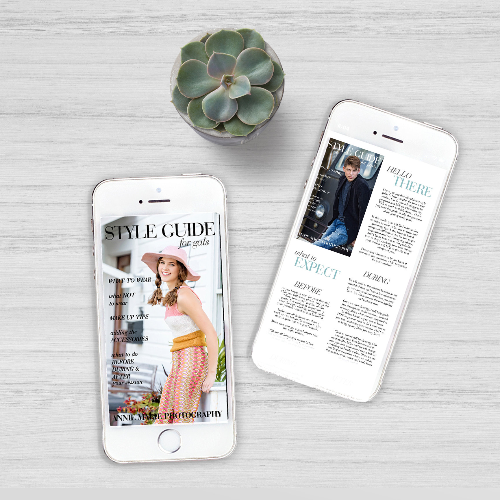 PHONE APP STYLE & PREP GUIDE - annie marie & co