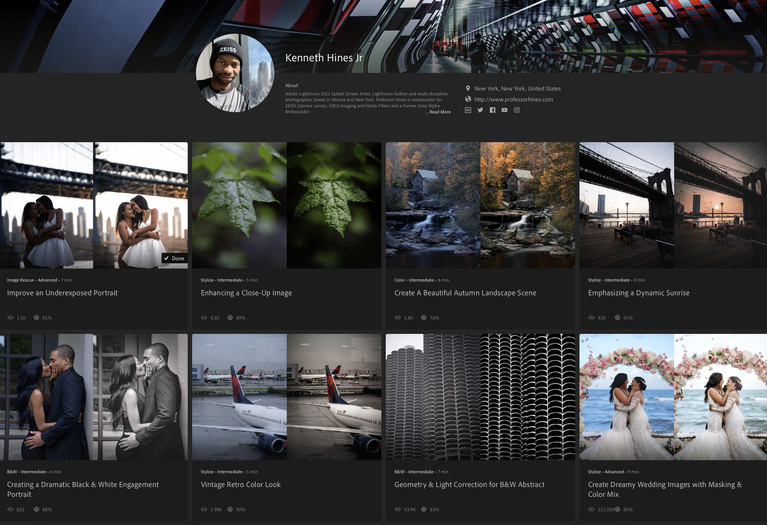 ABOUT - Professor Hines - ZEISS Ambassador, Adobe & Sony Partner