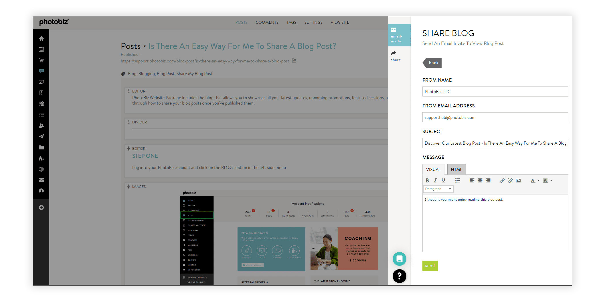 Streamline Your Photography Business With PhotoBiz’s New Email Invites ...
