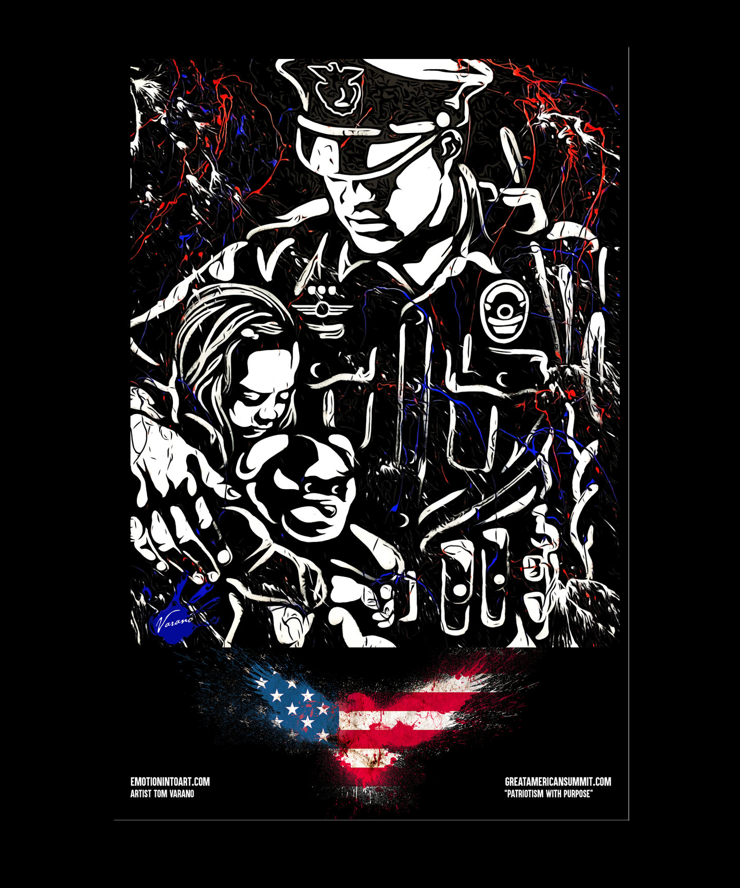 Police Officer Hero - Emotion into Art