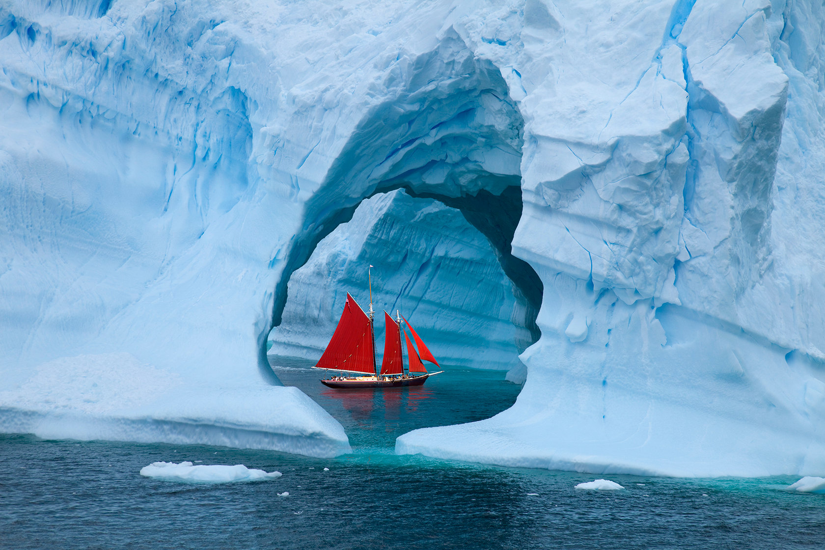 Tall ship and glacial ice - Jim Zuckerman photography & photo tours