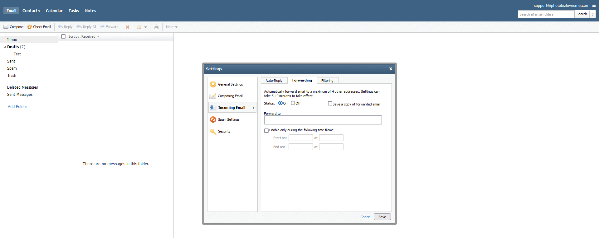 How Do I Setup Forwarding In My Mailbox - PhotoBiz Knowledge Base
