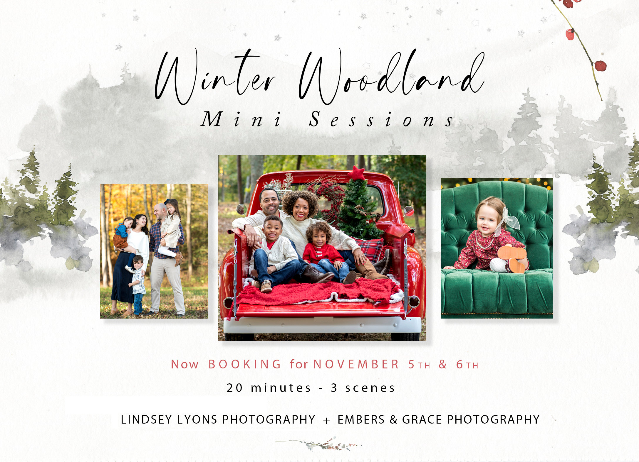 2022 Winter Woodland Mini Sessions - Lindsey Lyons Photography