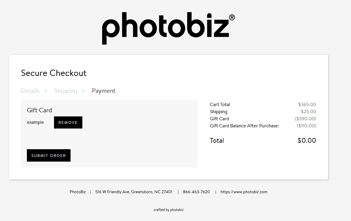 How Can My Customers Use Gift Cards? - PhotoBiz Knowledge Base