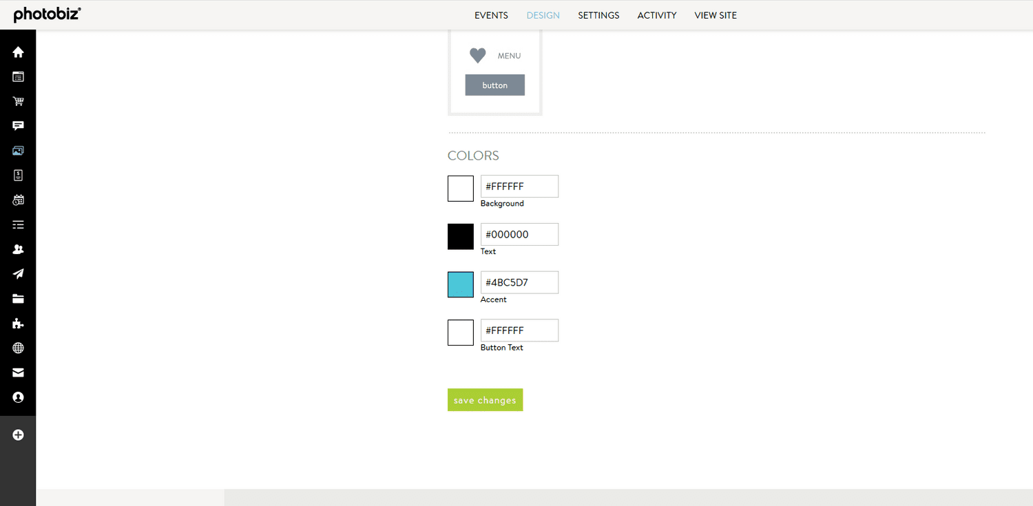 How can I customize the look of my Client Gallery events? - PhotoBiz Knowledge Base