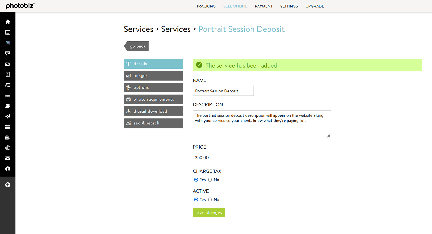 How Do I Set Up Services | PhotoBiz Knowledge Base