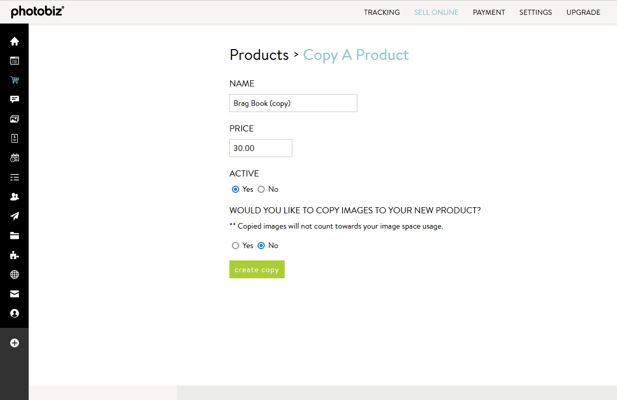 How Do I Copy A Product? - PhotoBiz Knowledge Base