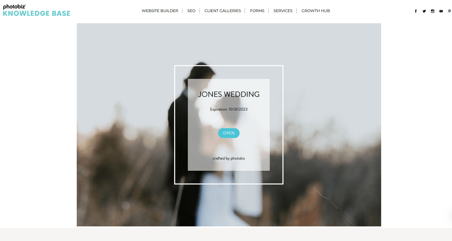 How can I share Client Gallery events with my customers? - PhotoBiz Knowledge Base