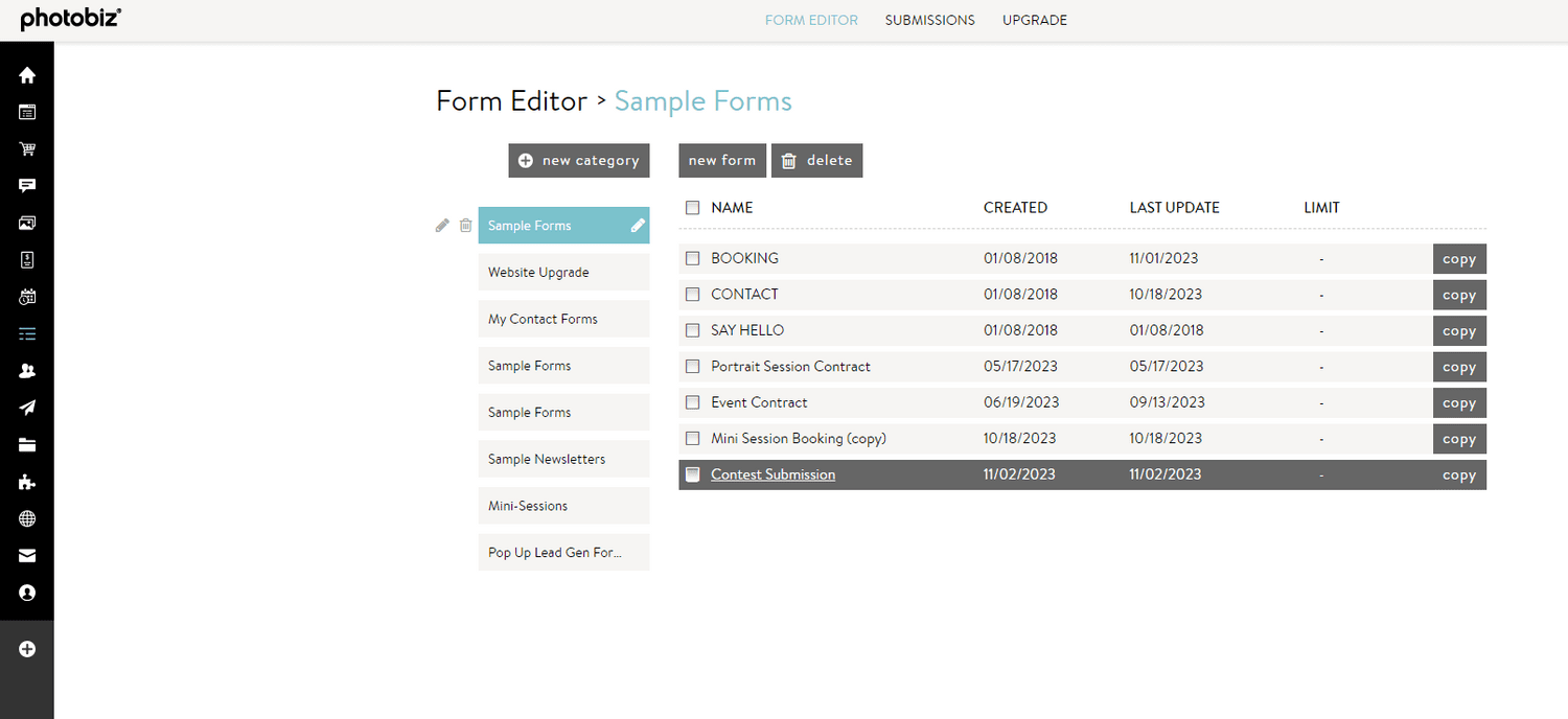 How do I rearrange my form fields in my form? - PhotoBiz Knowledge Base