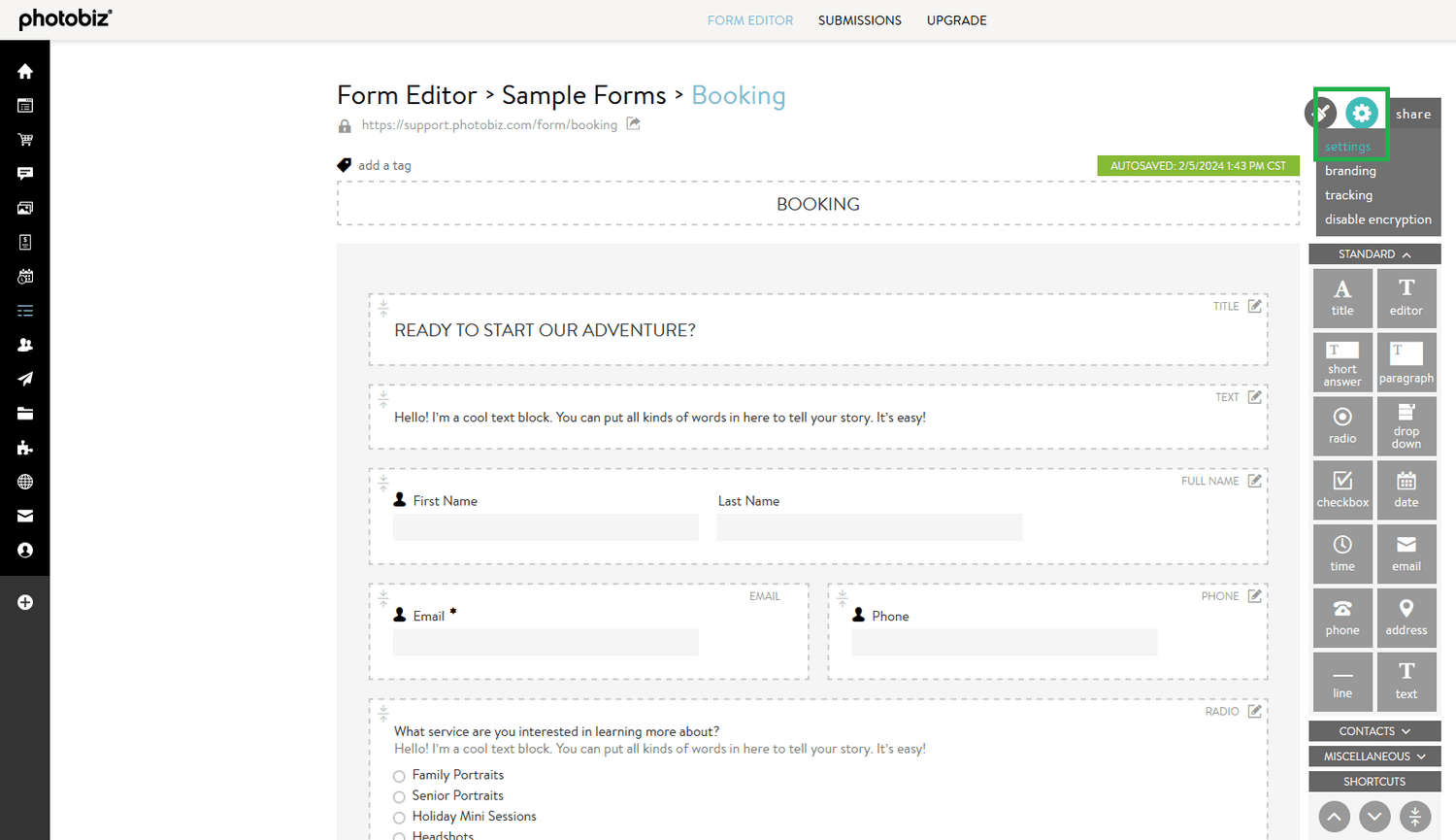 How Do I Create A Form Confirmation Landing Page? - PhotoBiz Knowledge Base