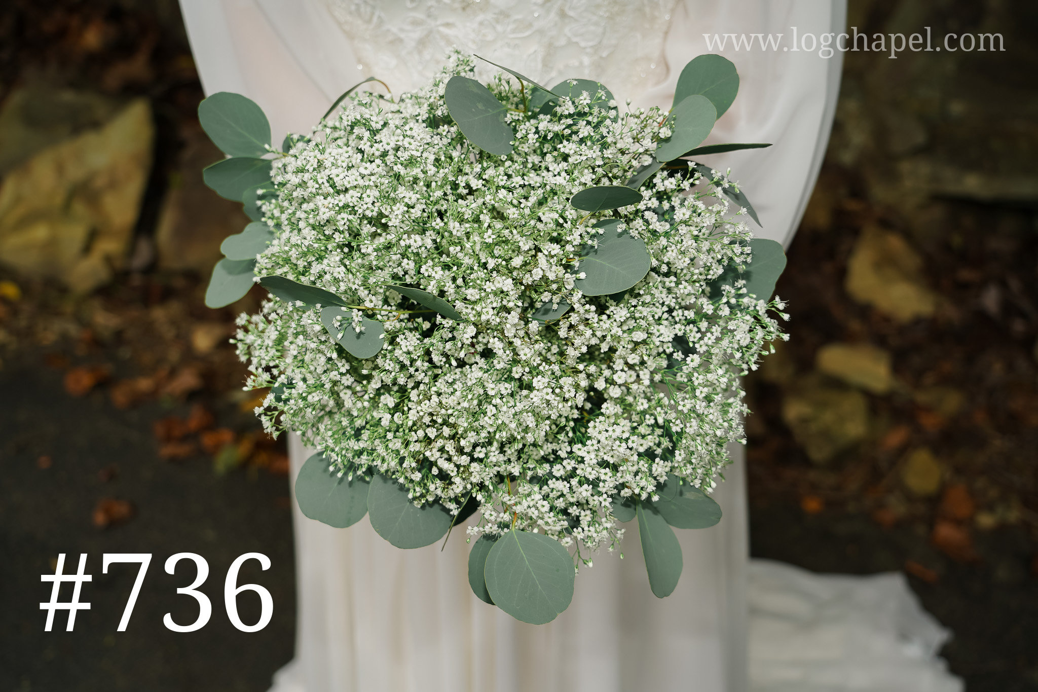 Neutral Flowers - Gatlinburg's Little Log Wedding Chapel