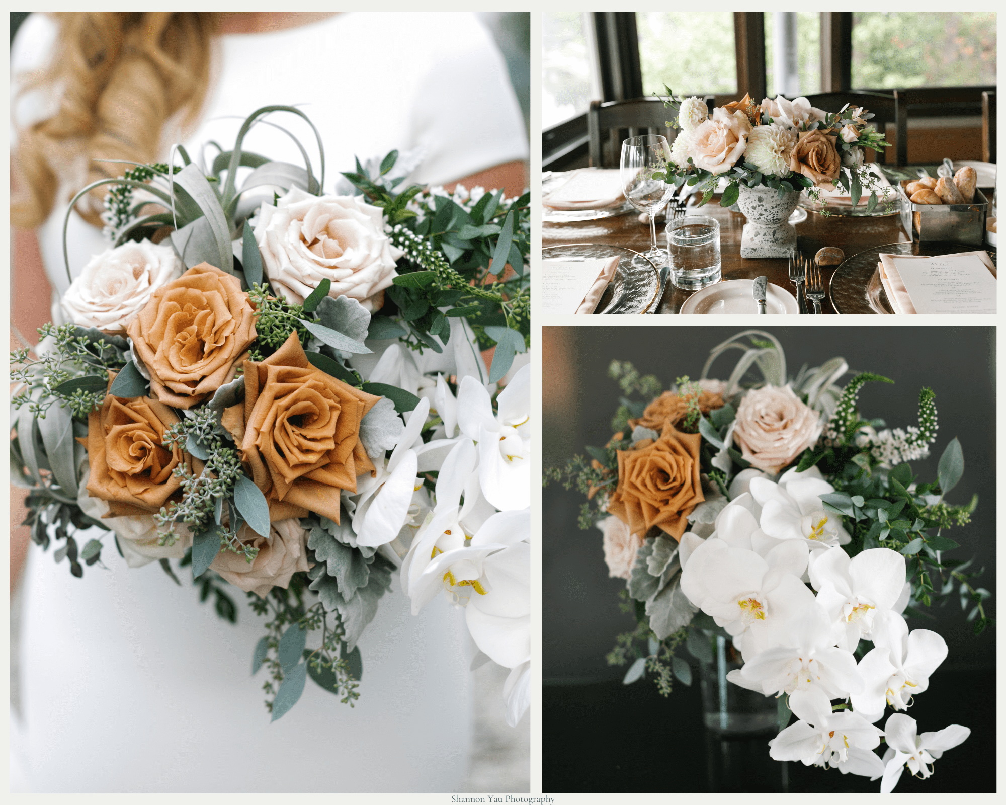Mocha Mousse Inspired Wedding Florals